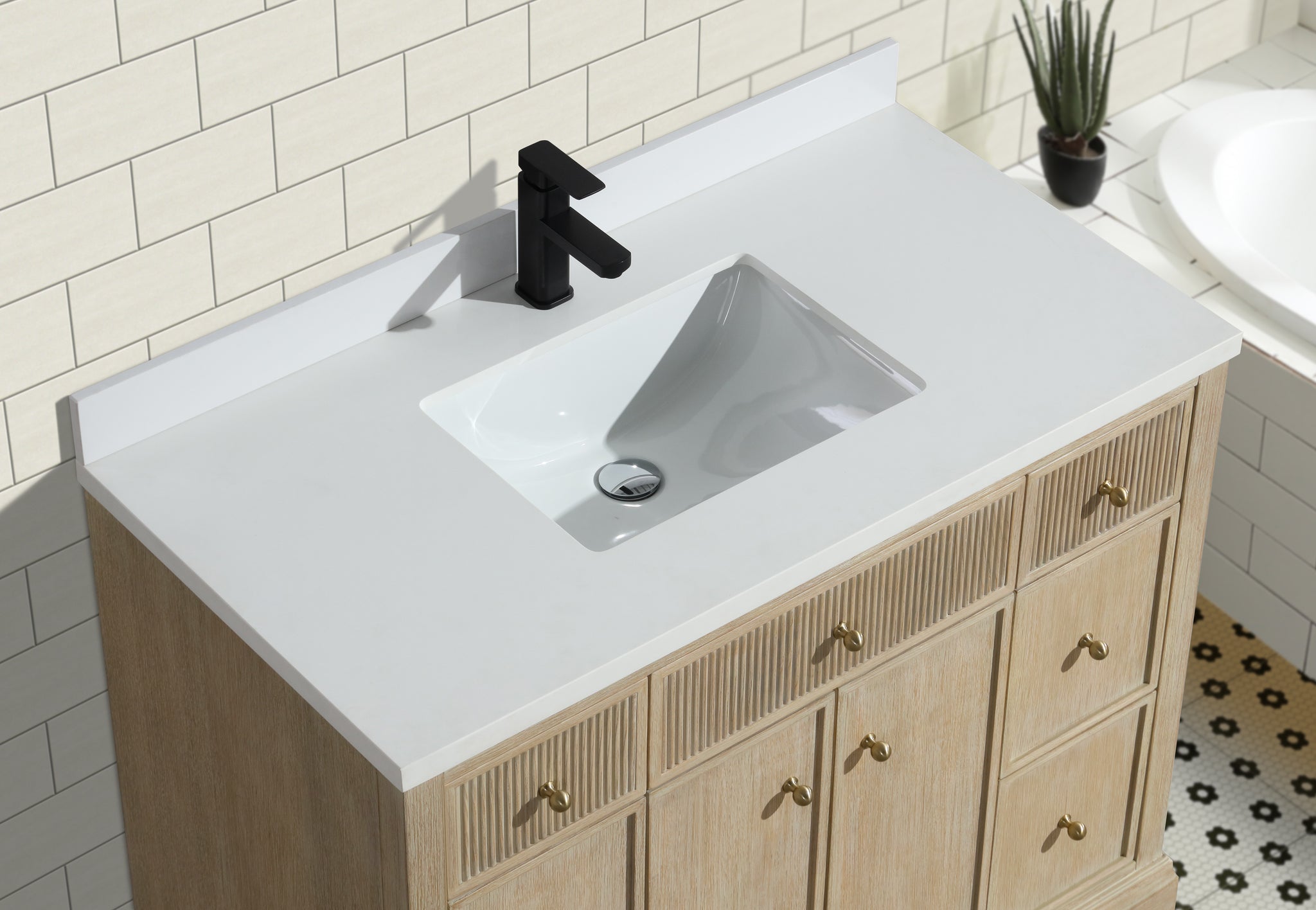 Redondo 42" Bathroom Vanity Ash Oak – Ari Bath, LLC