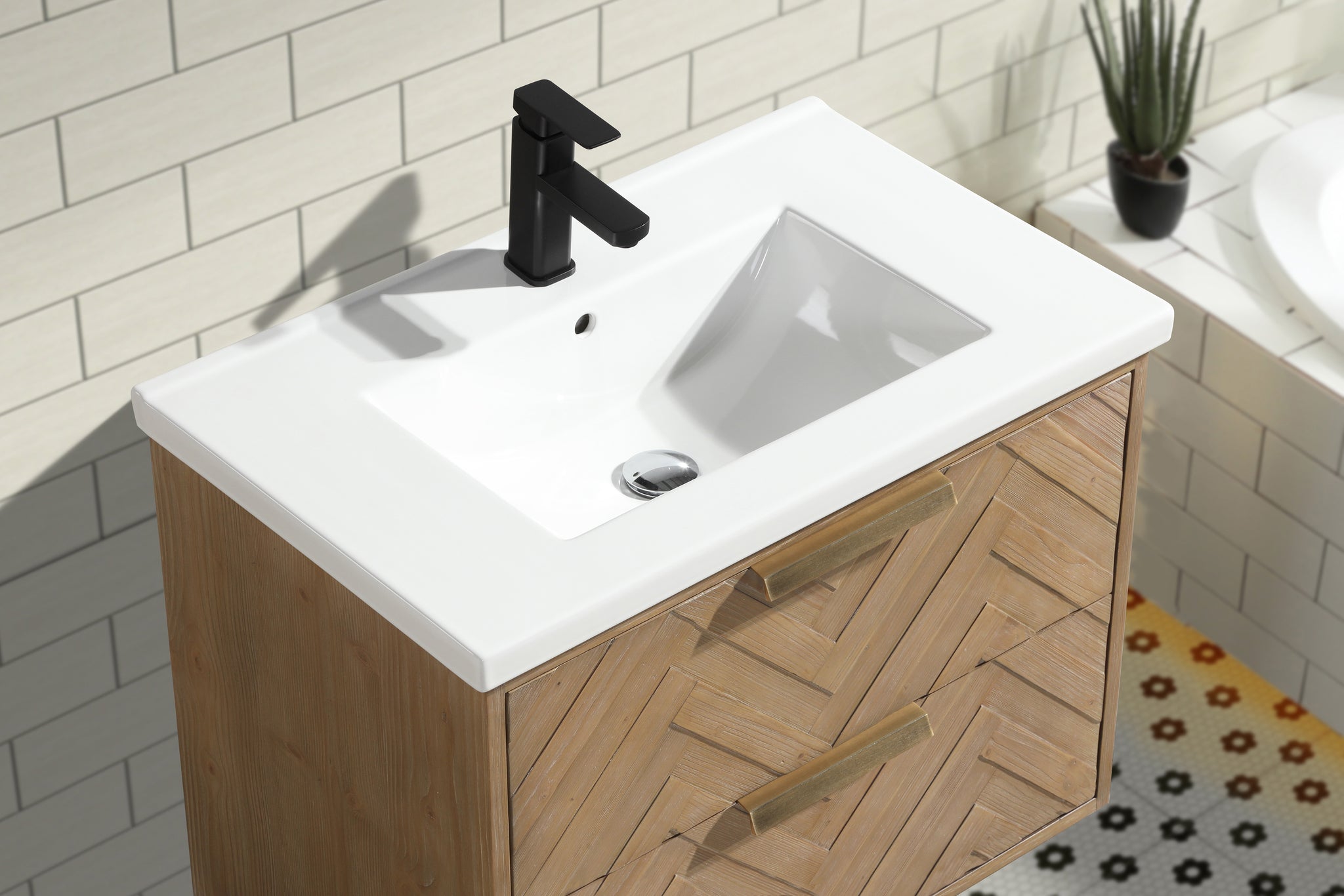 Carlsbad 30" Floating Bathroom Vanity Weathered Fir – Ari Kitchen & Bath