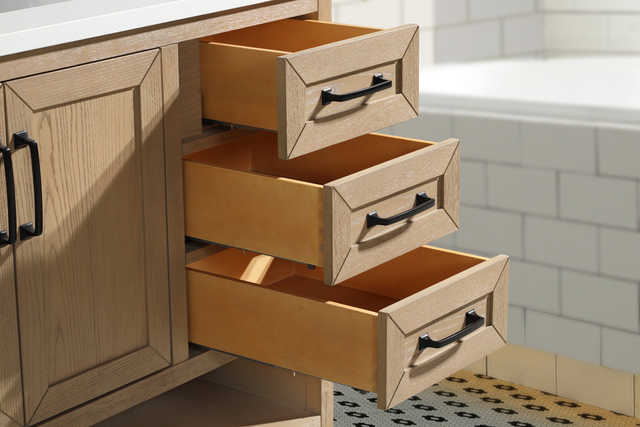 Venice 42" Bathroom Vanity Oak Gray Finish – Ari Kitchen & Bath