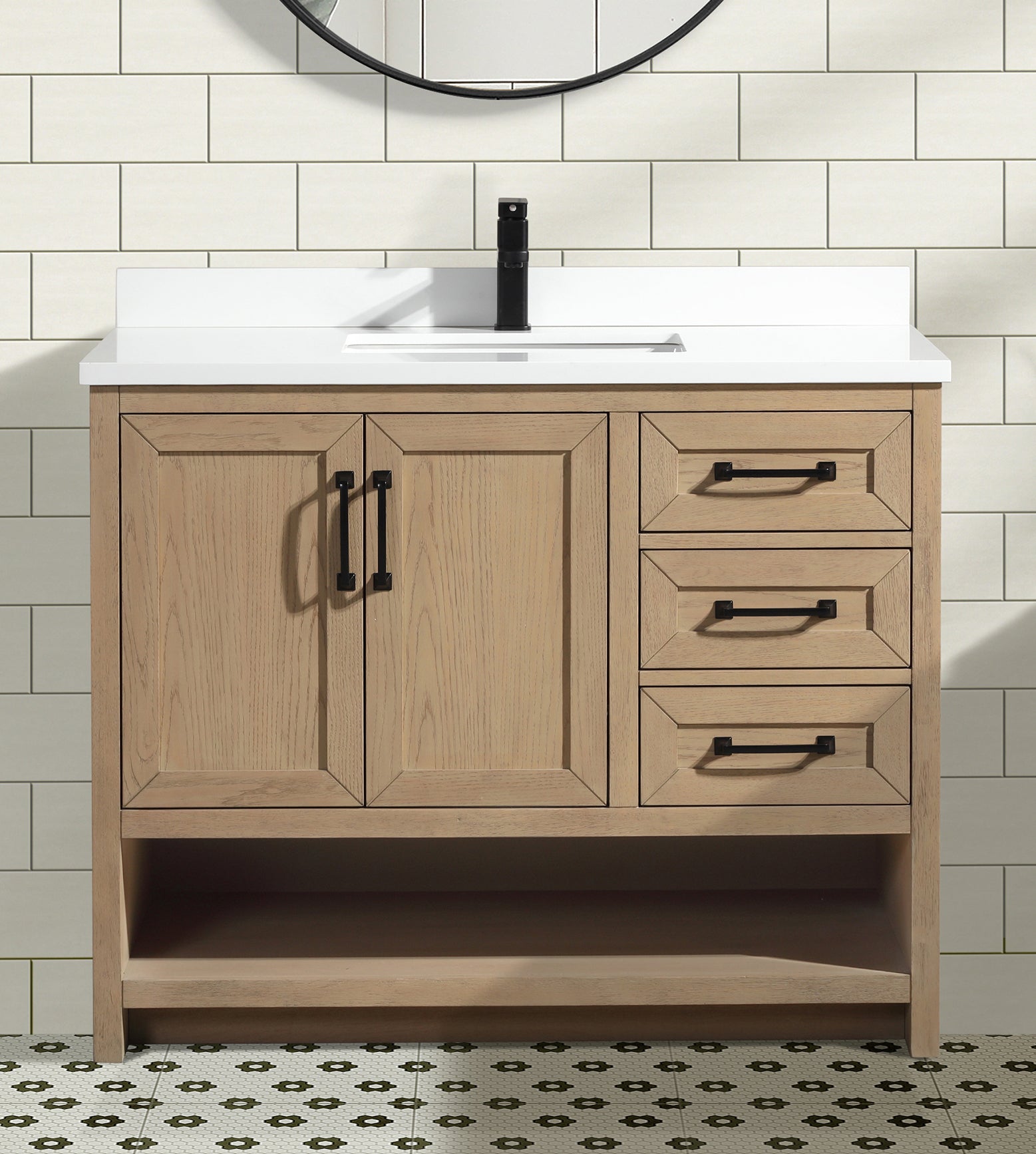 Venice 42" Bathroom Vanity Oak Gray Finish – Ari Kitchen & Bath