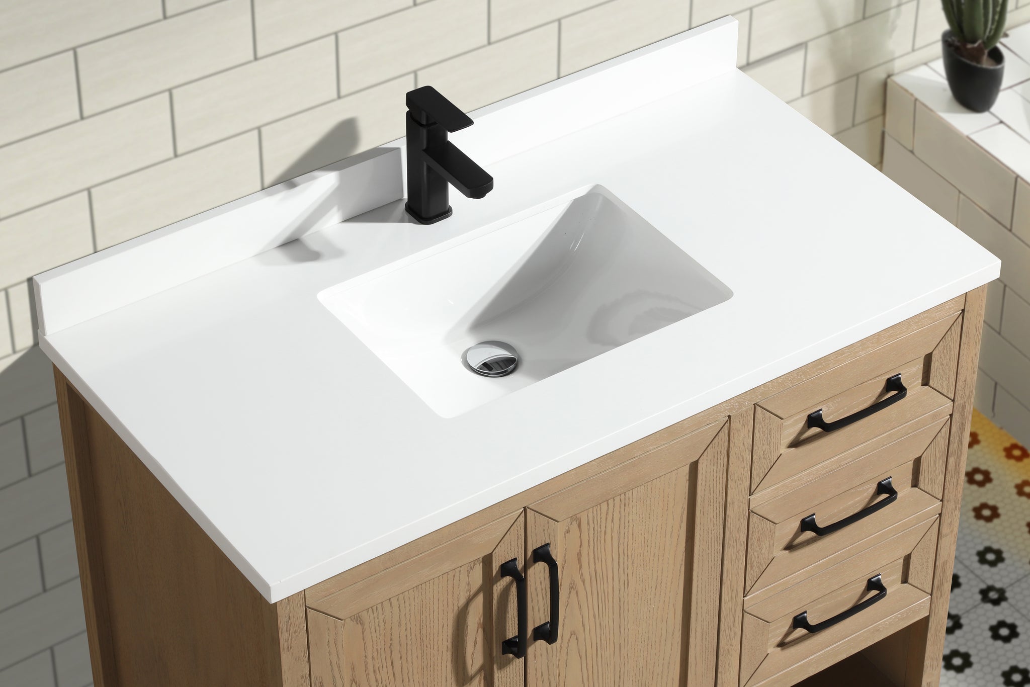 Venice 42" Bathroom Vanity Oak Gray Finish – Ari Kitchen & Bath