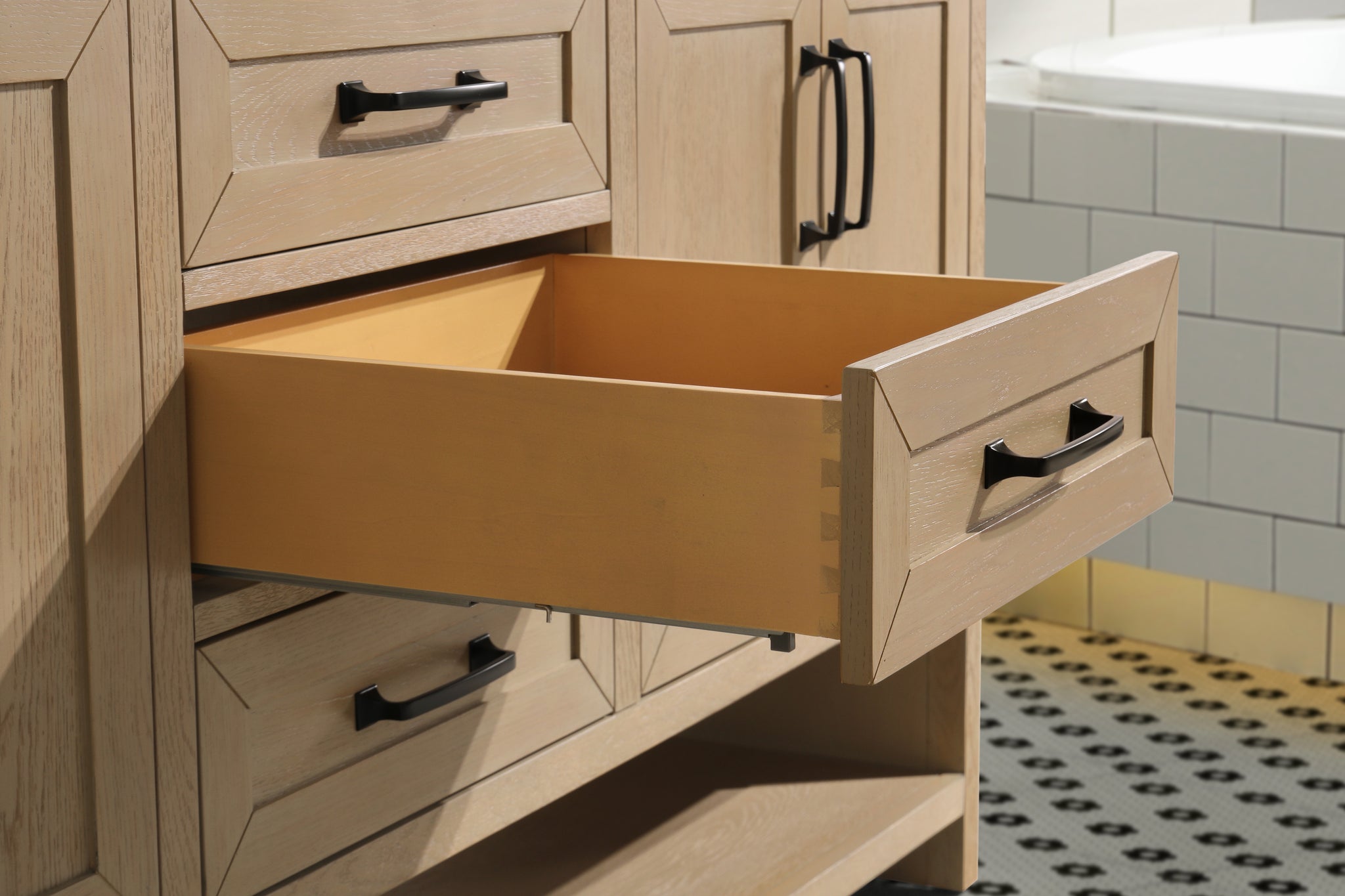 Venice 72" Bathroom Vanity Oak Gray Finish – Ari Kitchen & Bath