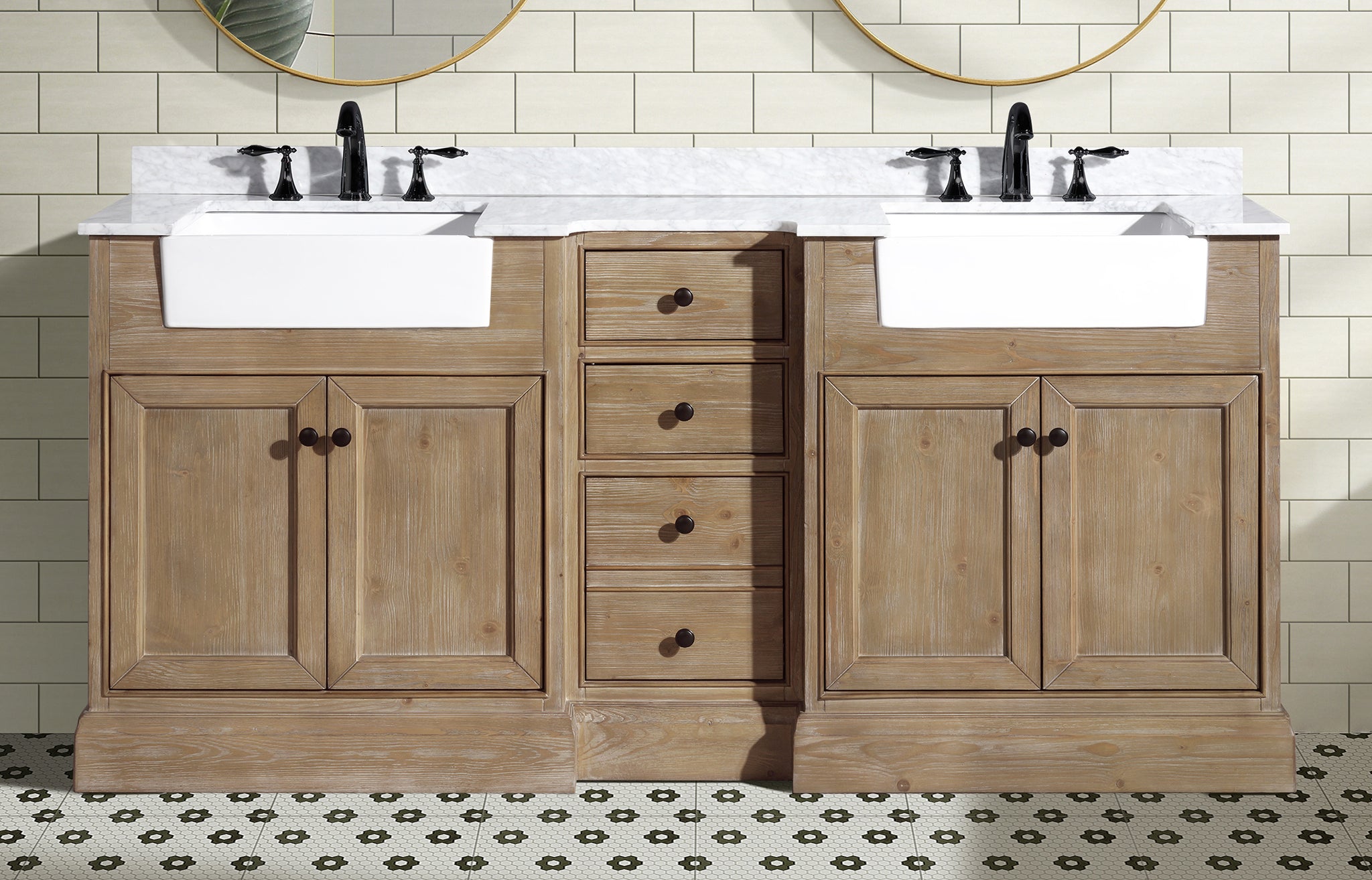 Kelly 72" Bathroom Vanity Weathered Fir – Ari Kitchen & Bath