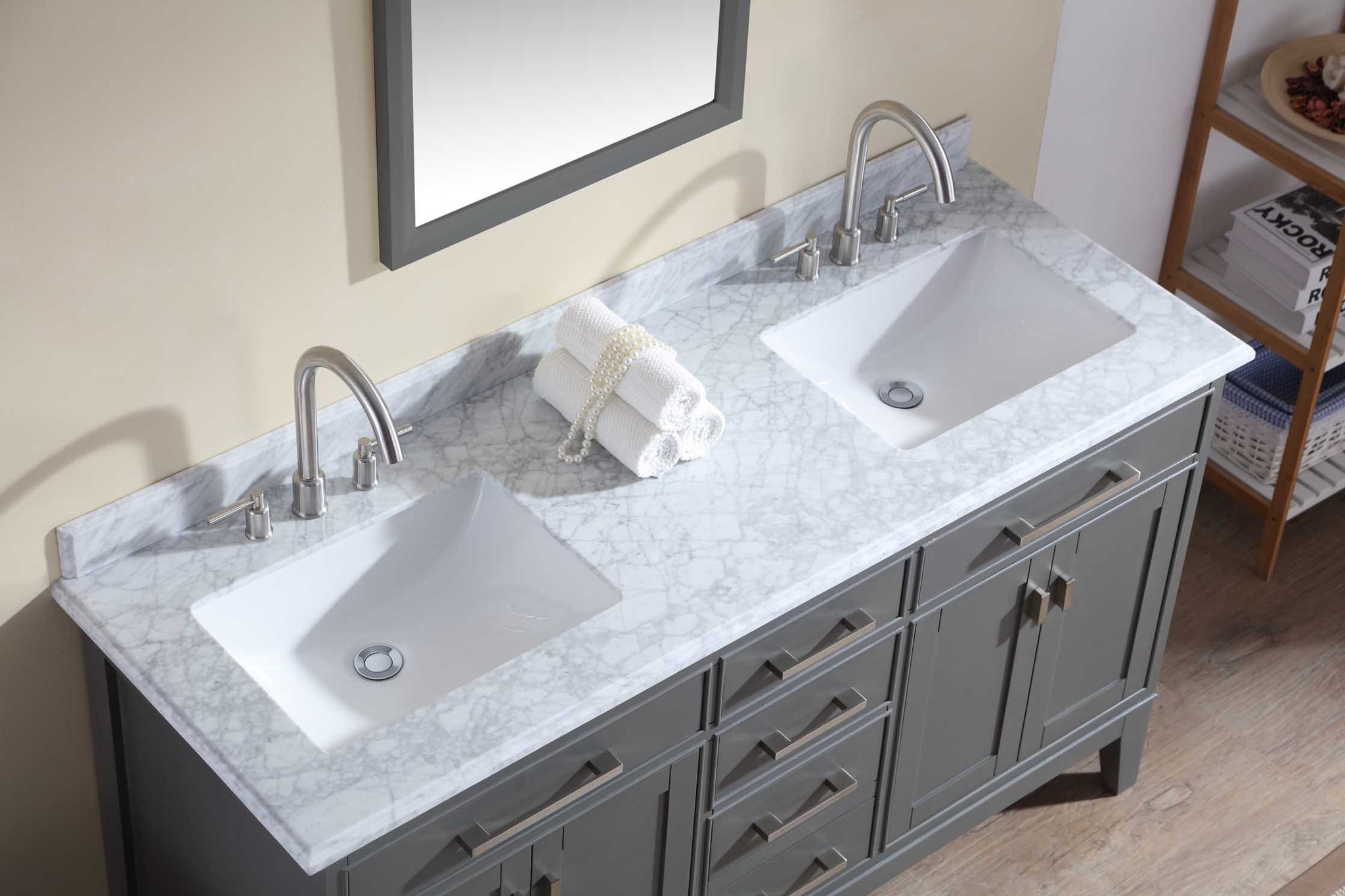 Danny 60" Bathroom Vanity Maple Grey – Ari Kitchen & Bath